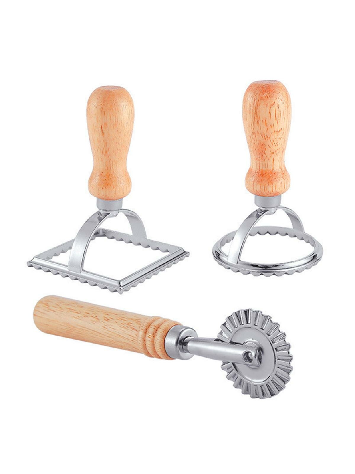3 шт. формочки для равиоли с набором роликовых колес, штамп для печенья, тесто для пасты