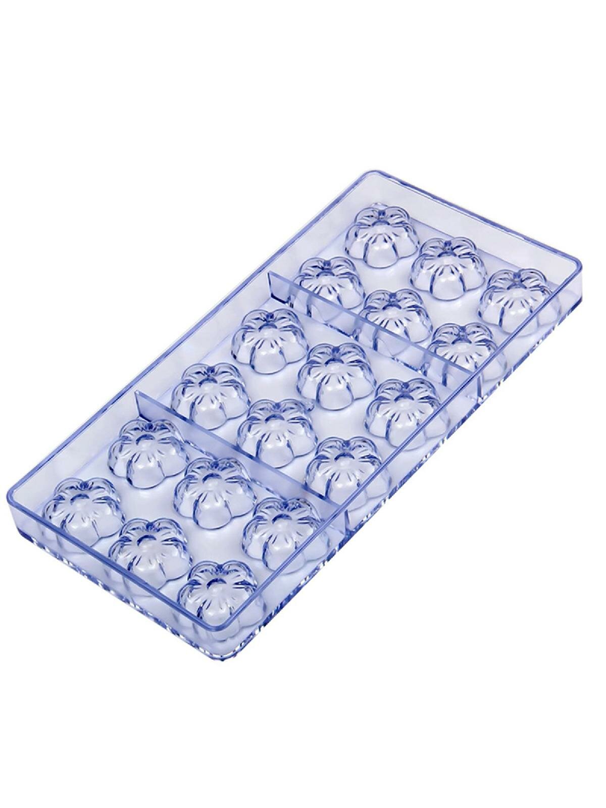 Форма для шоколада из поликарбоната, 18 полостей, в форме цветка, для конфет, конфет и выпечки, кухонные принадлежности