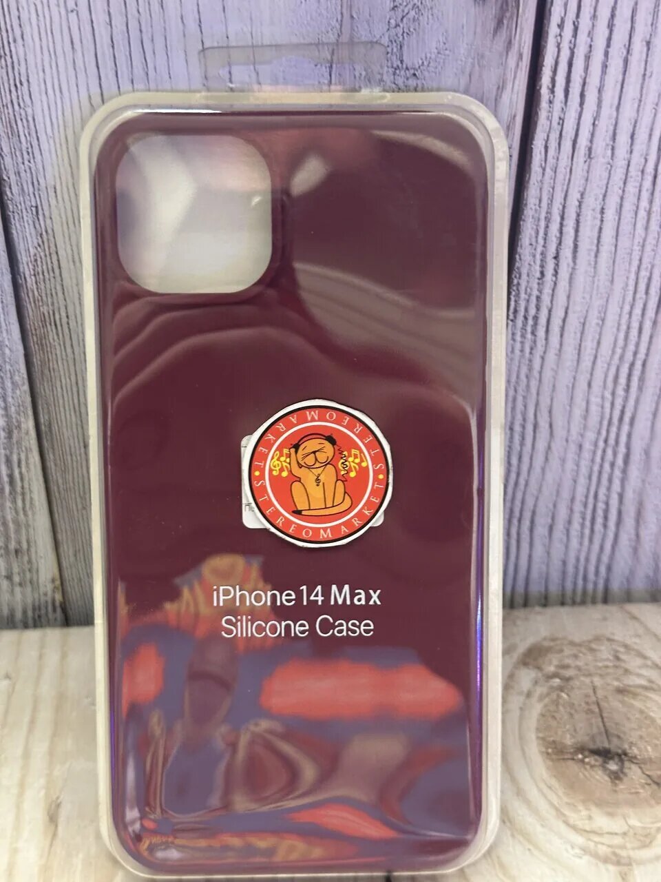 Чехол для Apple iPhone 14 MAx Silicone Case без лого (полная защита)бордовый
