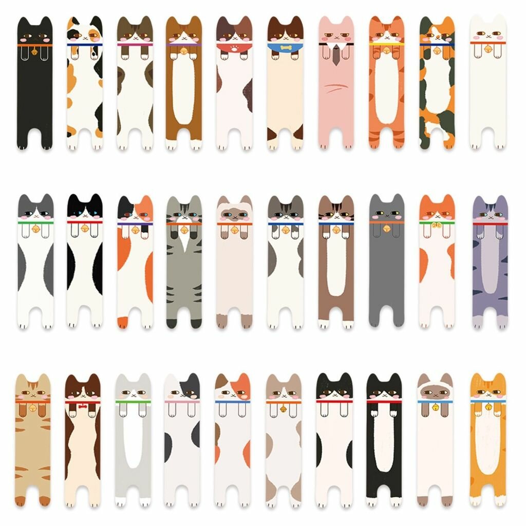 Закладка, Мультяшная кошка закладка, 30 штук