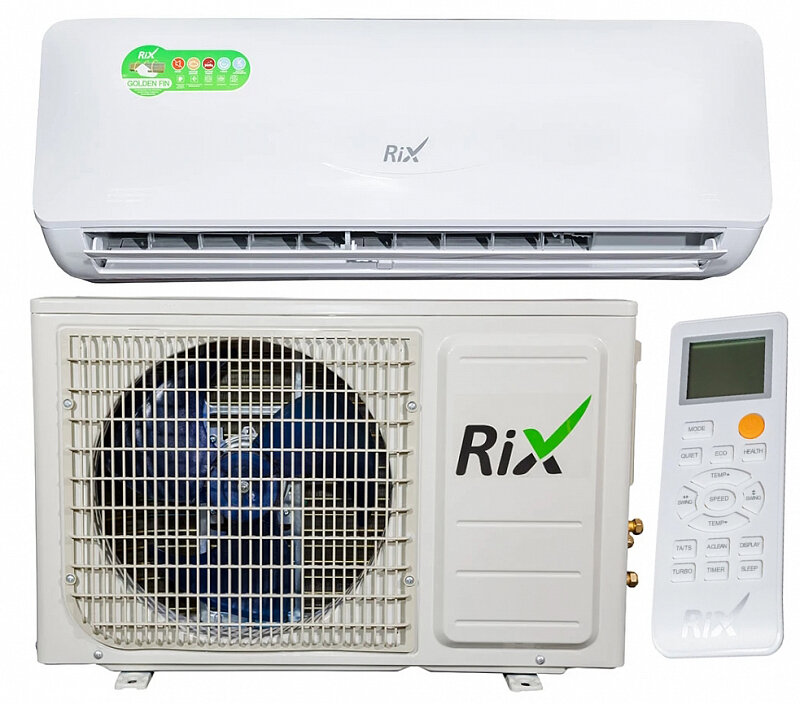 Сплит-система Rix I/O-W07MB, настенная, площадь помещения до 20 кв. м, белый