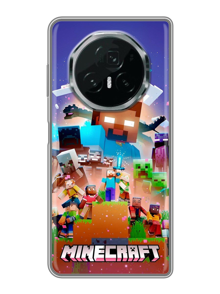 Чехол для Honor Magic V3 с принтом Minecraft Майнкрафт (Хонор Мэджик В3)