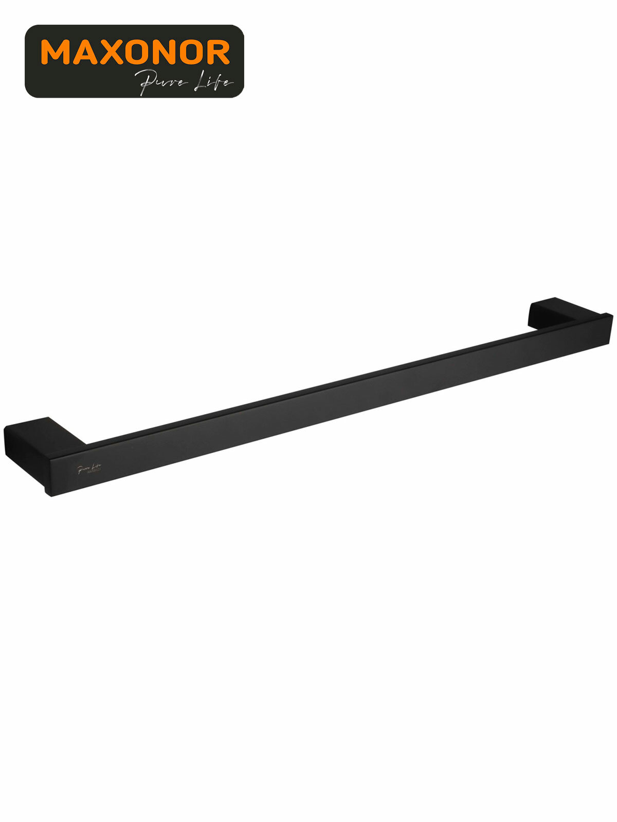 Держатель для полотенец в ванную Maxonor Pure Life ALMA PL1809-1-7 черный матовый Нержавеющая сталь