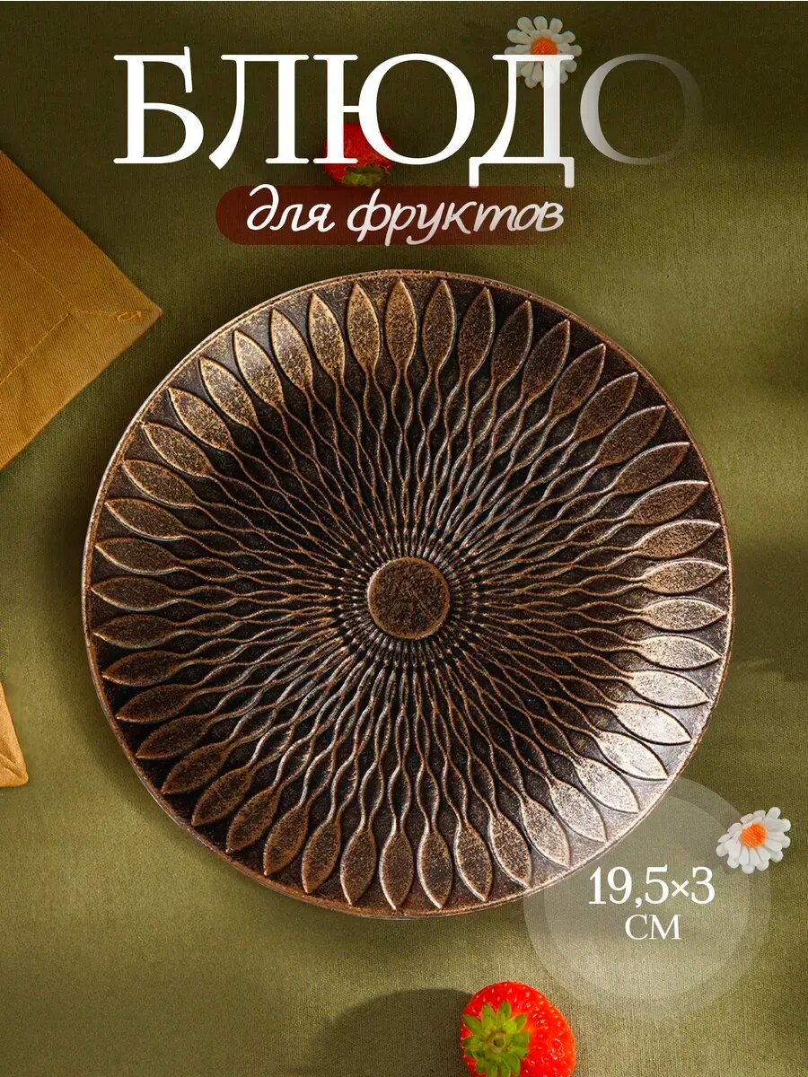 Блюдо сервировочное 19,5х19,5х3 см