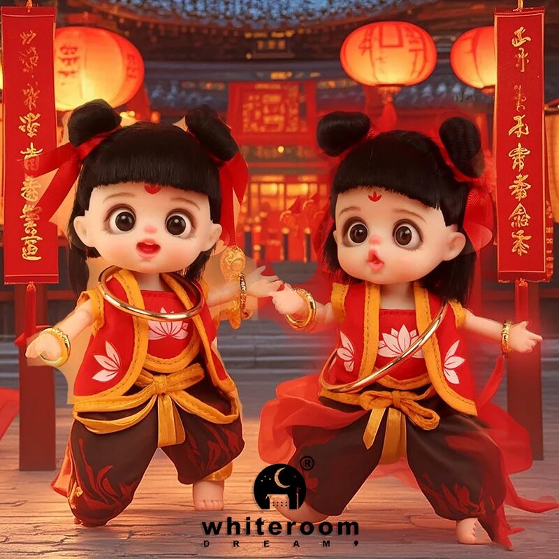 Мини-кукла NeZha, 13 см, 2 шт, Цвет: 2dolls