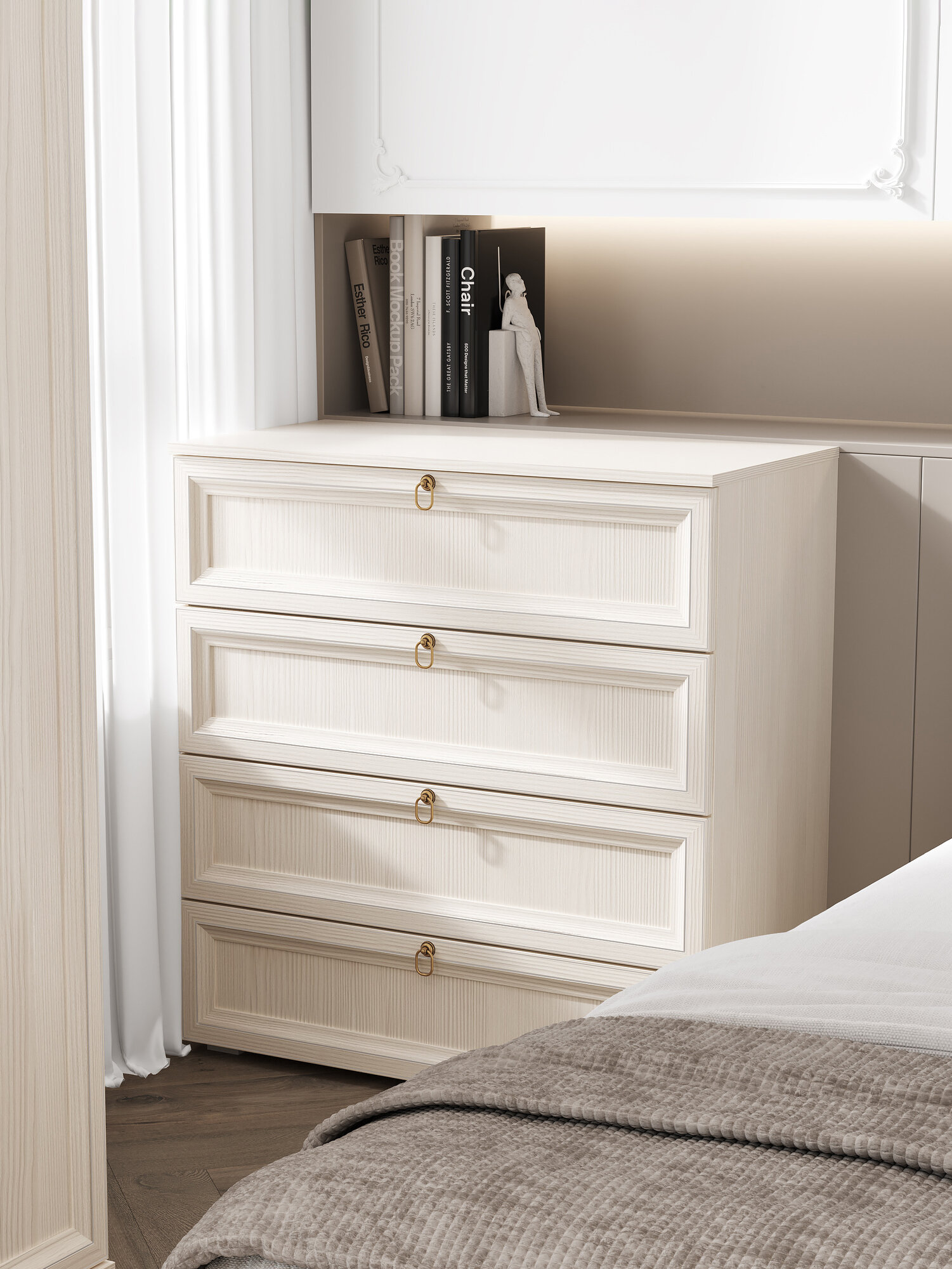 ARNIKA Комод для одежды Престиж 2, 85х45х91 см, сандал светлый