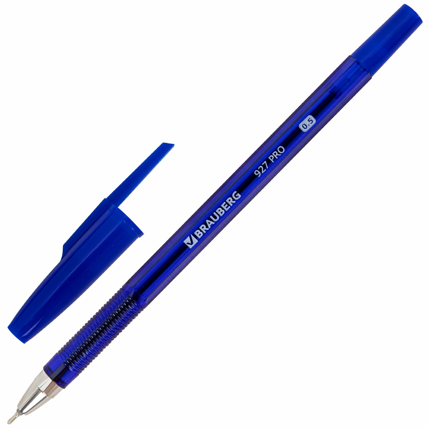 Ручка шариковая BRAUBERG 927 PRO "WRITING 3.0", синяя, пишущий узел 0,5 мм, линия письма 0,25 мм, 144337 (цена только за 1 шт.)