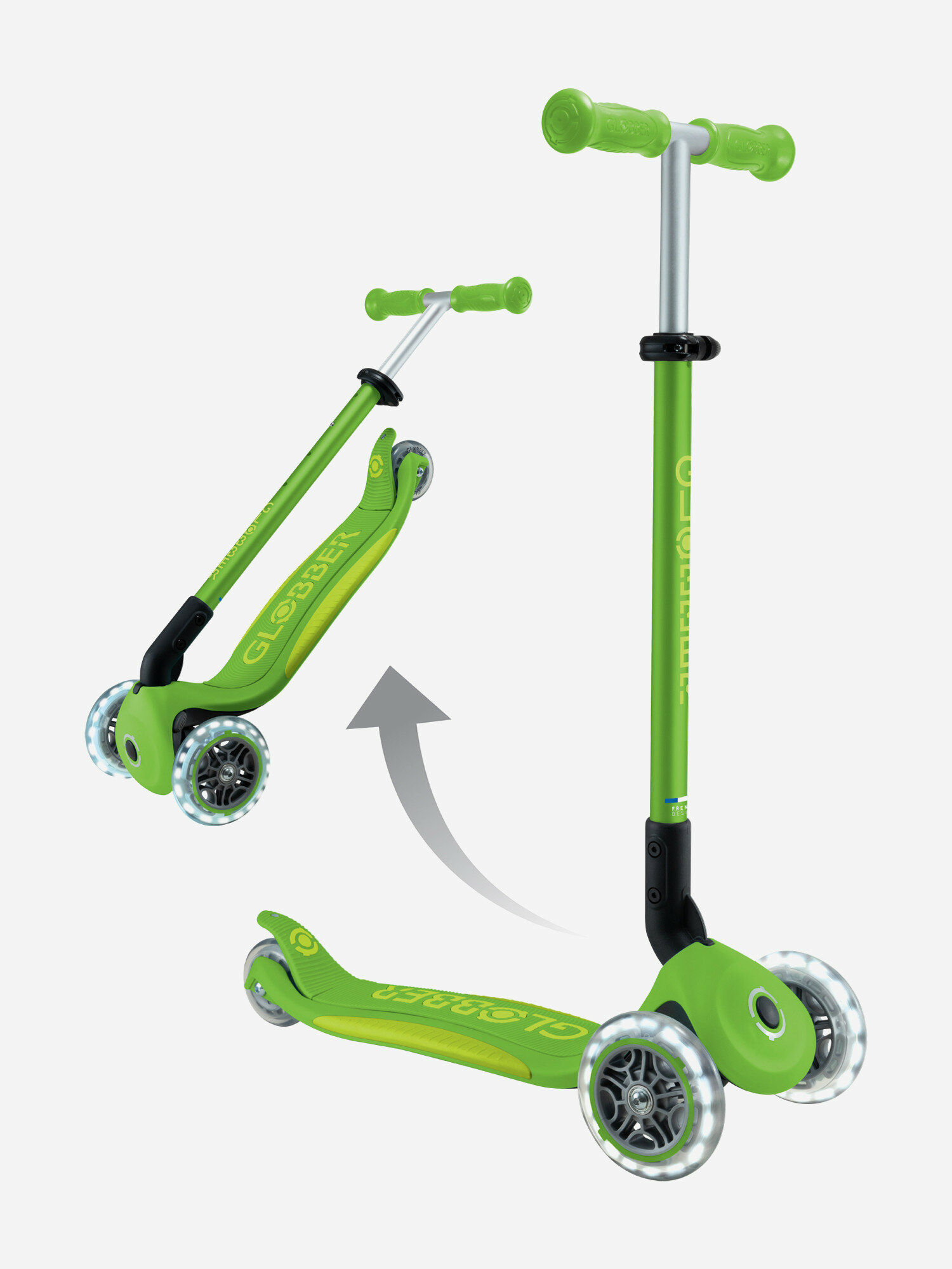 Самокат Globber PRIMO FOLDABLE PLUS LIGHTS V2 — фото 1
