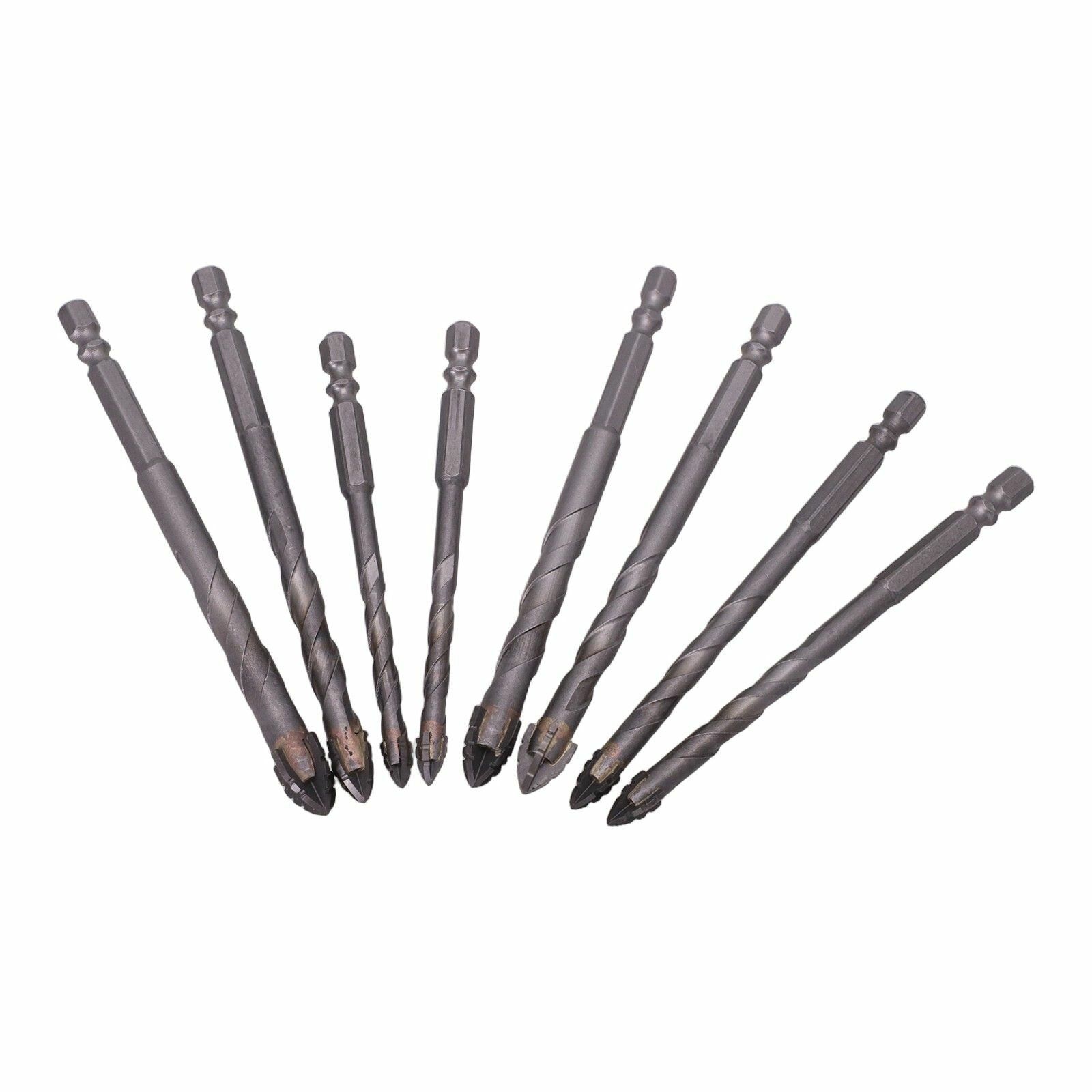 8 сверл, четырехгранных зазубренных сверл 6 мм, 8 мм, 10 мм и 12 мм, по 2 для каждого (примечания к заказу (требуется гравировка))
