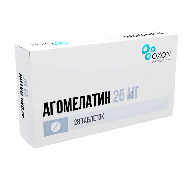 Агомелатин таблетки п/о плен. 25мг 28шт