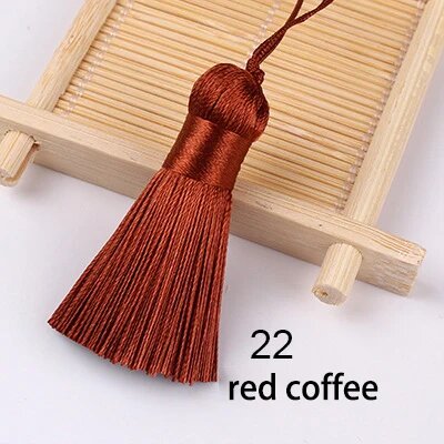 Шелковые кисточки 5 см 25 цветов набор из 5 штук Красный, RedCoffee