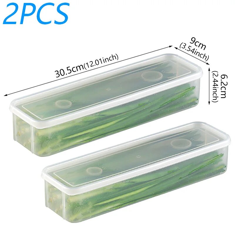 2 шт, коробки для хранения свежих продуктов в холодильнике, контейнер для пищевых лужек, коробки для хранения свежих продуктов, прозрачная герметичная коробка для хранения