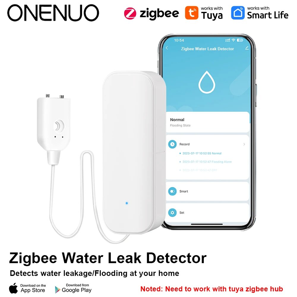 ONENUO Датчик утечки воды Wi-Fi/Zigbee Zigbee