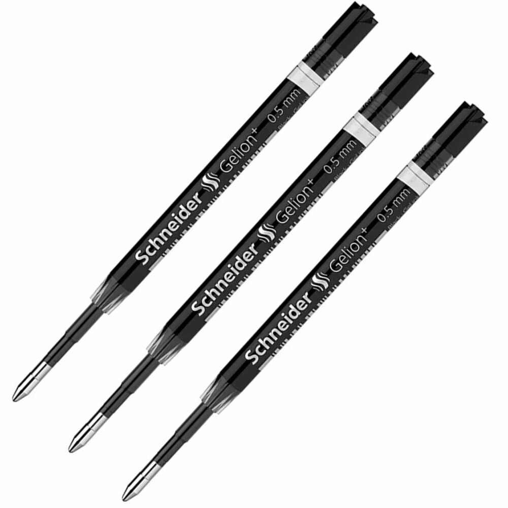 Стержни для гелевых ручек Schneider G2 Gelion+ 0,5 мм черные, синие Черный, 3pcs Black Refills