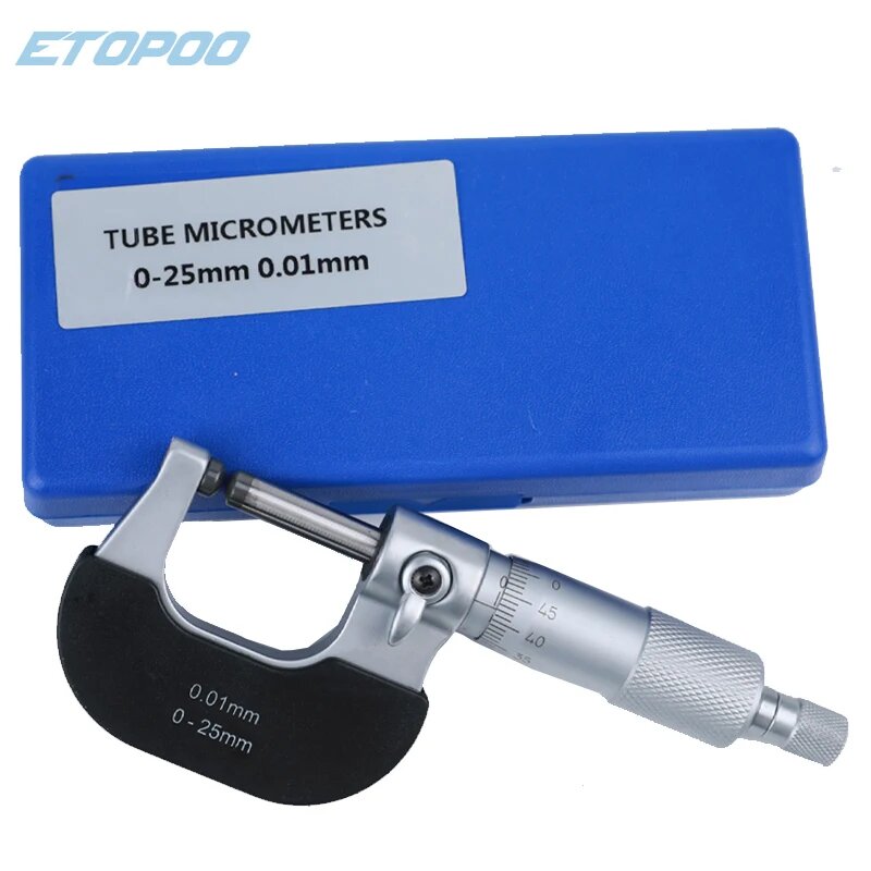 Микрометр толщины стенки 0-25 мм, микрометр с двойной шаровой головкой, микрометр с двойной шаровой головкой, микрометр с двойной круглой головкой