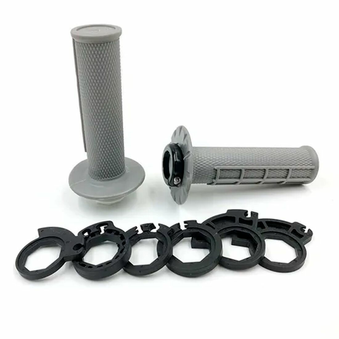 Грипсы MOTO Racing на руль мотоцикла, LOCK-ON, 22 мм, серые.