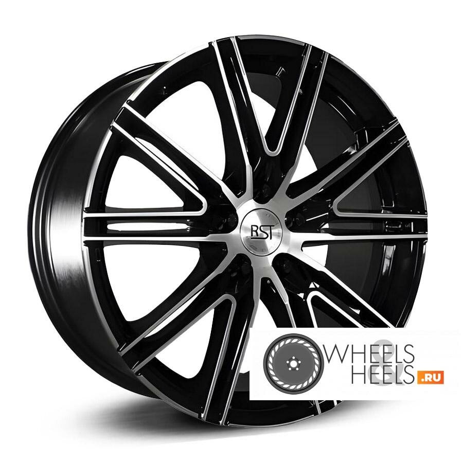 Диск автомобильный литой RST R168 18x8 5x114.3 et50 dia60.1 Черный с полированной лицевой поверхностью