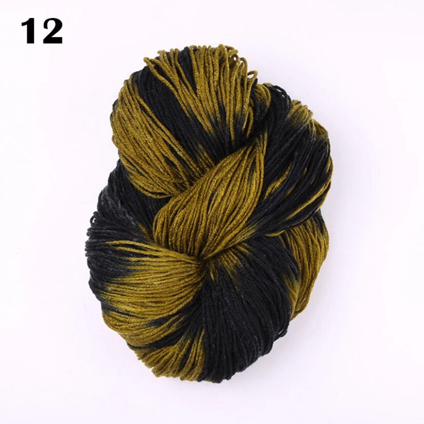 Шерстяная пряжа радужного цвета для искусственных плюшевых ниток Lanas Thread DIY ручной вязки Мягкий Вязаный крючком шарф шаль свитер