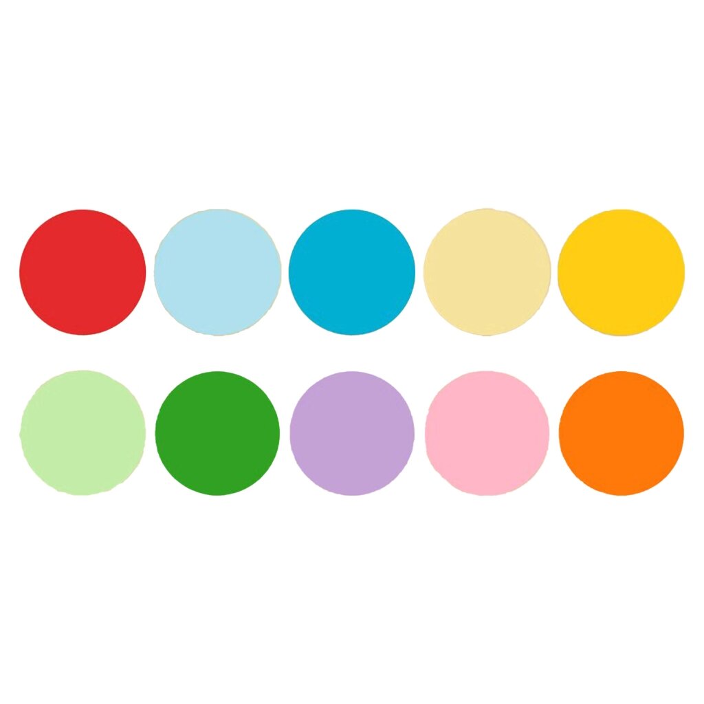 1 набор из 10 листов, цветной картон для макарон-25 см, круглый, 10 цветов