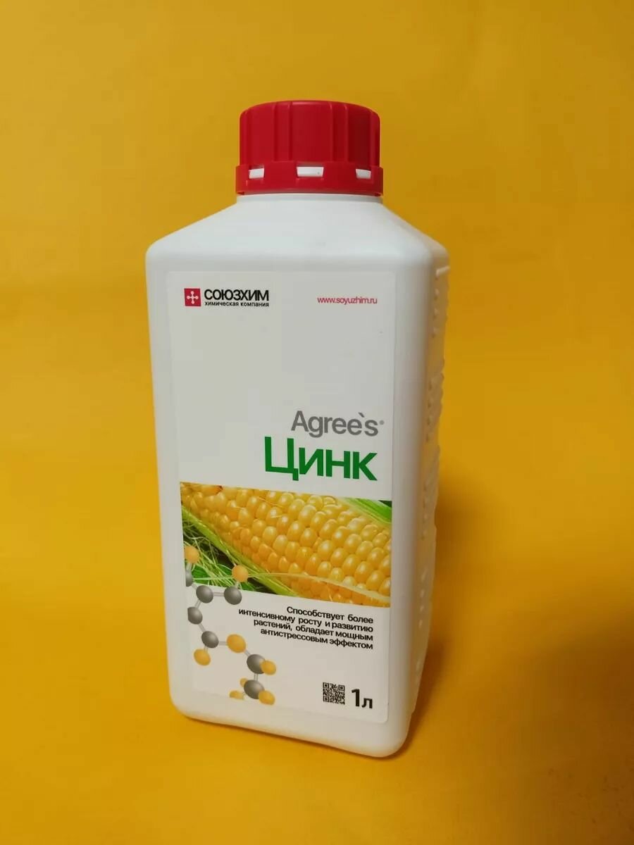 Удобрение комплексное органоминеральное жидкое Агрис Цинк 1 литр