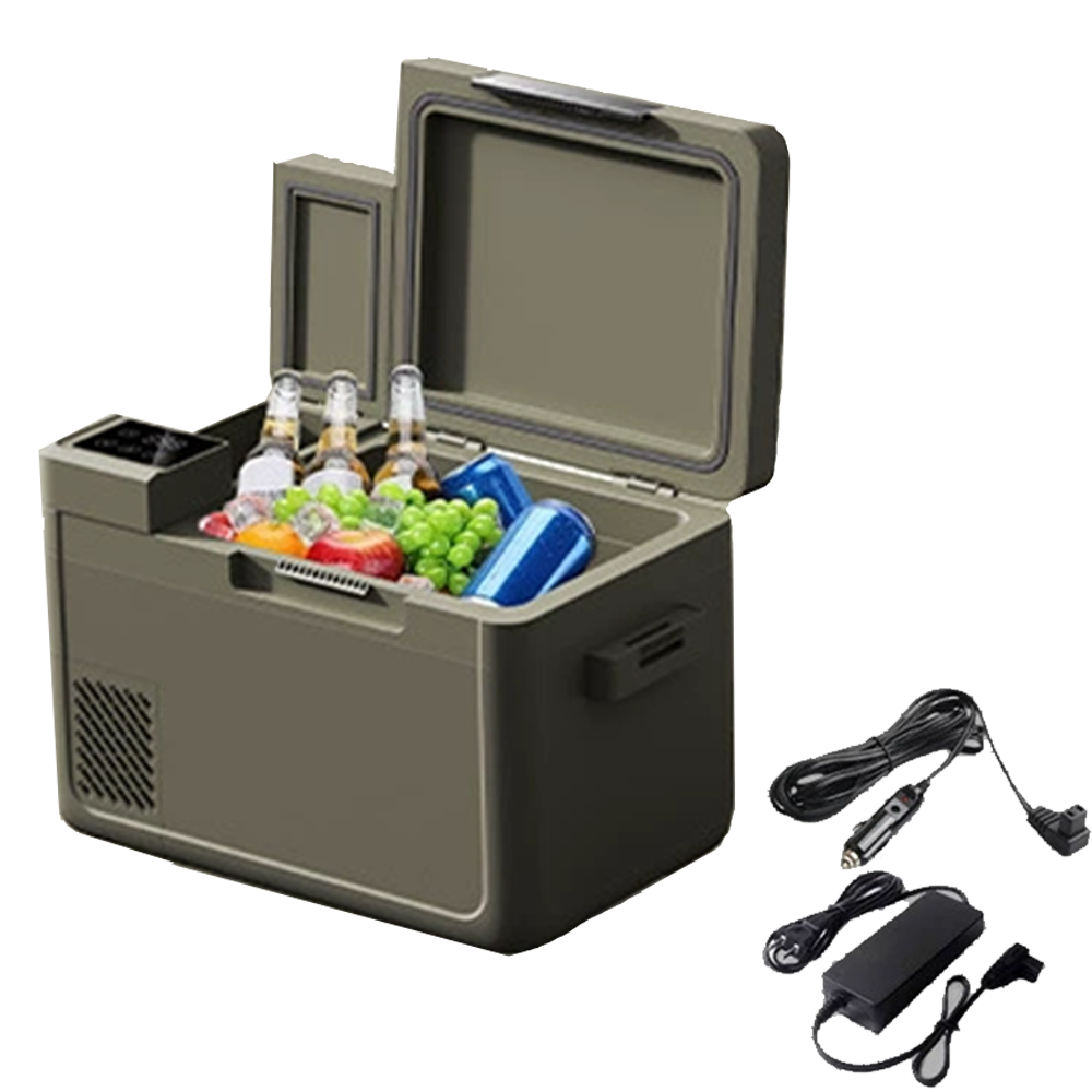 Компрессорный автохолодильник beutyone, 25л, 12/24/220В / Автомобильный холодильник, желтый