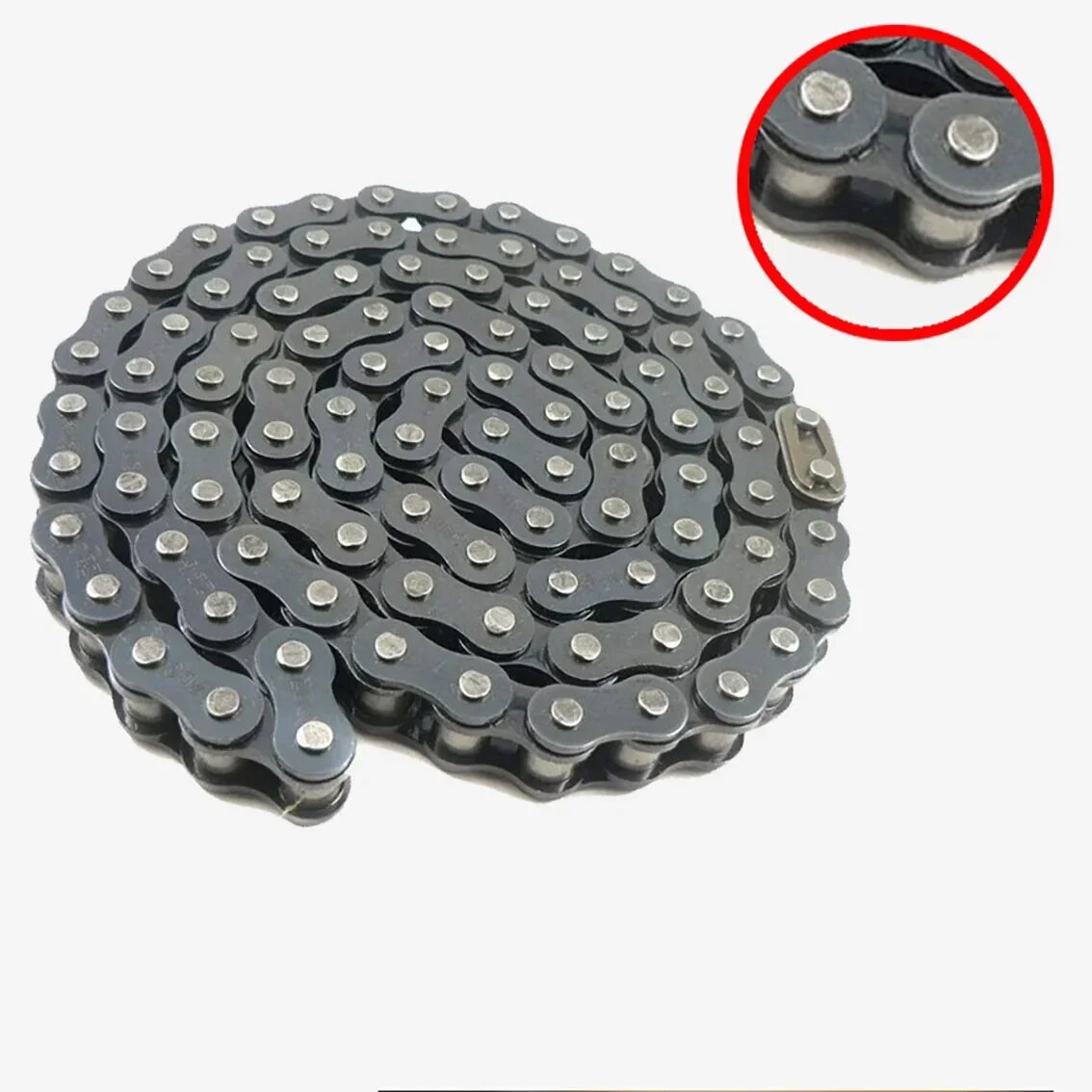 Роликовая цепь из углеродистой стали 04C-1 6,35 мм Roller Chain 0.5M, 2PCS