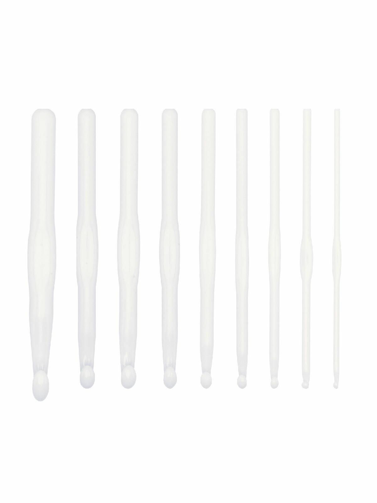 Крючок для вязания из акрила 3-10мм 12мм белый