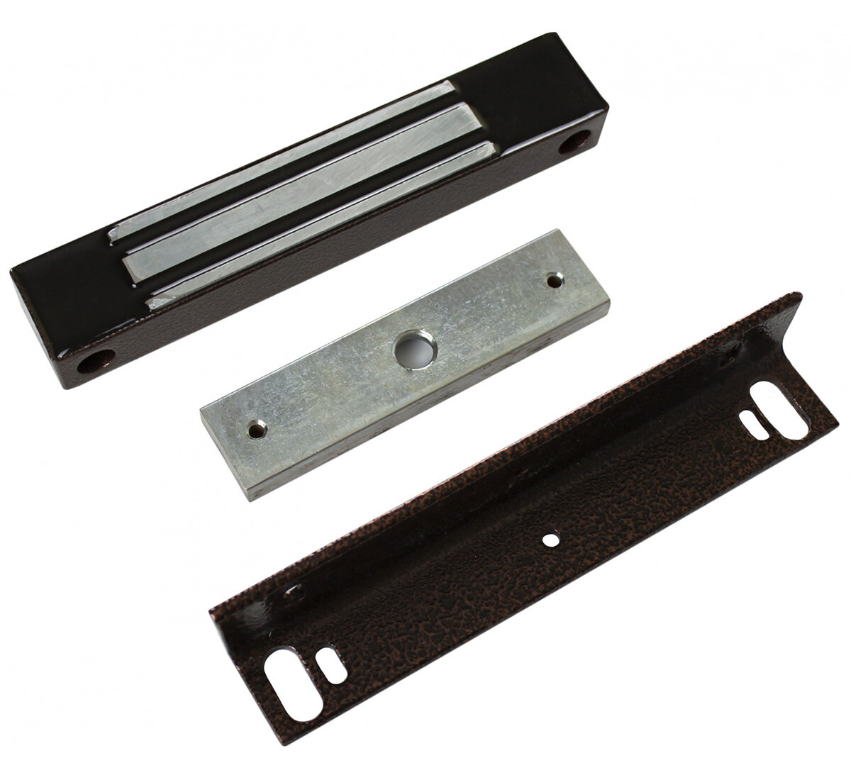 Электромагнитный влагозащищенный замок AccordTec ML-400KB с уголком, коричневый