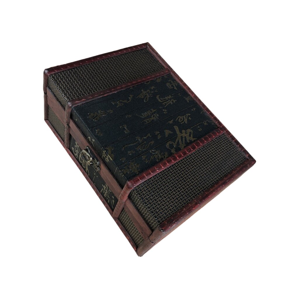 Винтажная деревянная коробка для книг и украшений для хранения сокровищ и украшения пространства