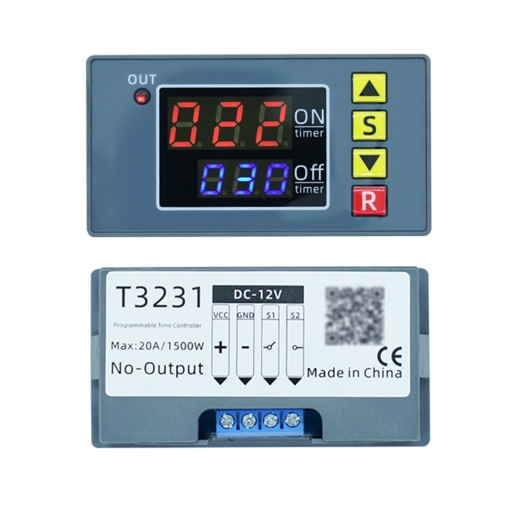 Модуль реле времени с двойным цифровым дисплеем для точного определения времени и совместимости с многофункциональными устройствами