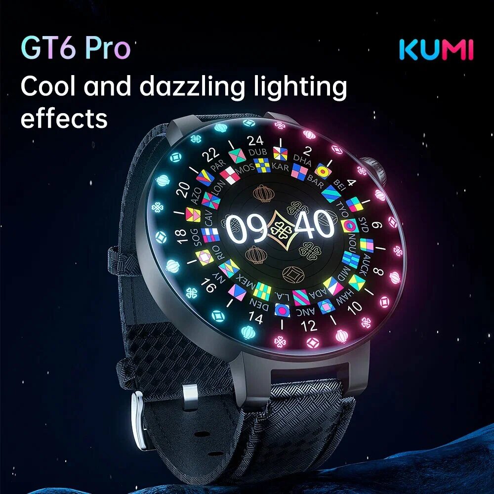 Умные часы KUMI "Smart Watch GT6 Pro", 1,3", AMOLED, Bluetooth 5.1