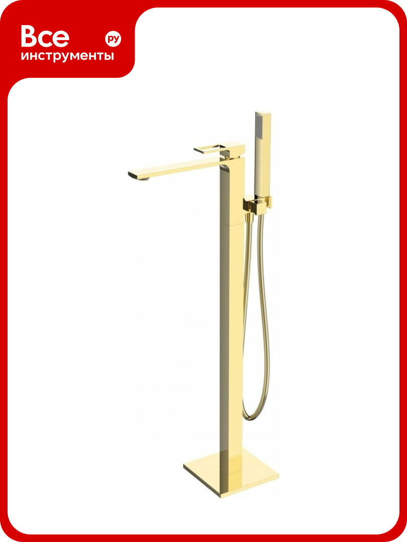 Напольный, BELBAGNO, смеситель для ванны, золото BELBAGNO LUCE LUC-FMT-ORO