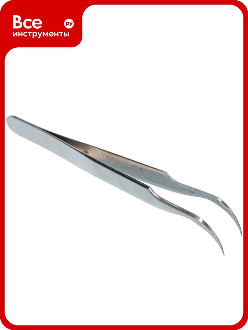 Изогнутый пинцет YATO 115мм YT-6907, металл, из специальной стали