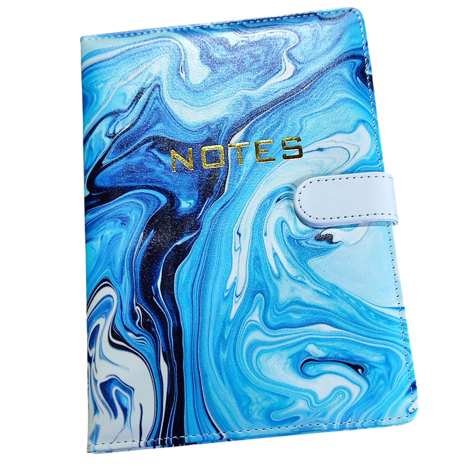 Блокнот MAYLOTT "Мрамор синий", на магните, клетка, А5, 80 листов, 80г/м2