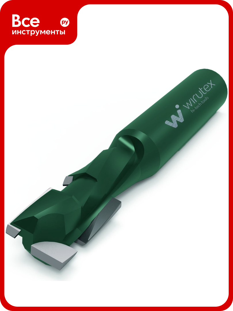 Фреза, D12x27, D12x27 мм, S12 мм, Z1+1 RH, PCD Wirutex P03770, центров с ЧПУ, Алмазная