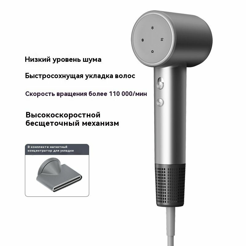 Фен для волос cf010 1500 Вт, скоростей 2, кол-во насадок 1, светло-розовый