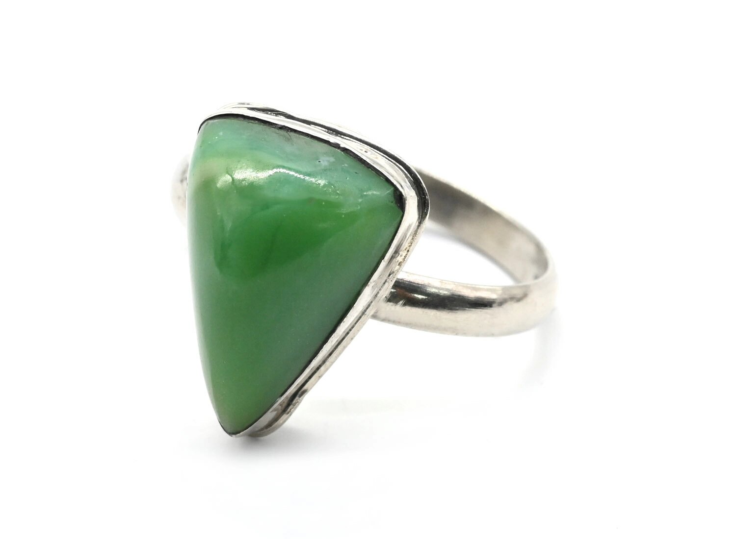 Кольцо, хризопраз