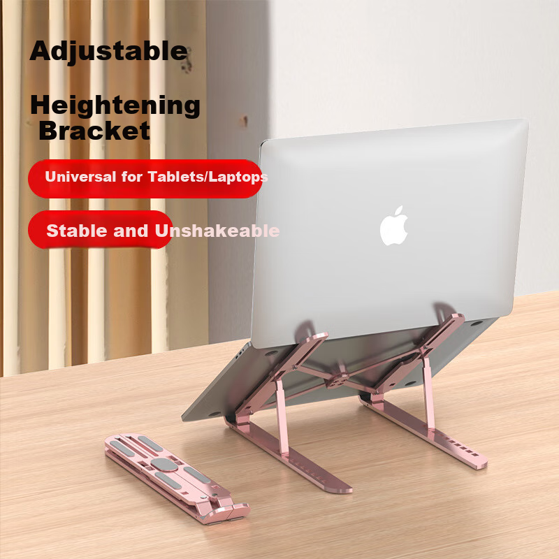 JPLAYER Laptop Stand Cooling Stand Folding Heightening Stand Portable Lifting Vertical Stand for Laptop Gaming Laptop Apple Mac Lenovo Legion Huawei Laptop Stand Black