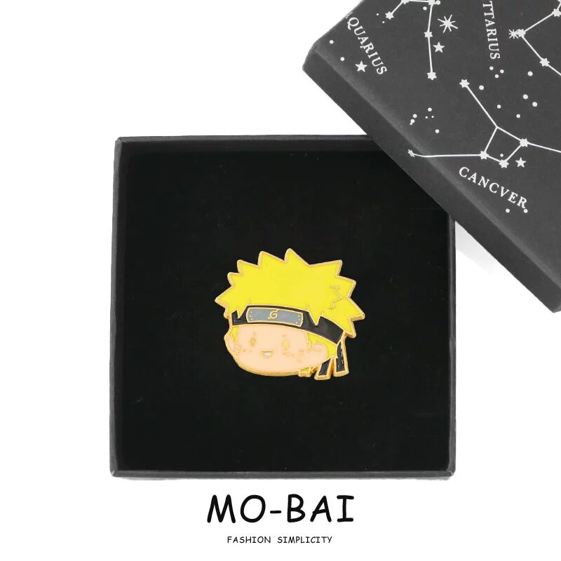 MINISO Периферийная брошь Наруто, аниме-мультфильм Наруто, значок Саске, фанат, студент, булавка на рюкзак, милое украшение