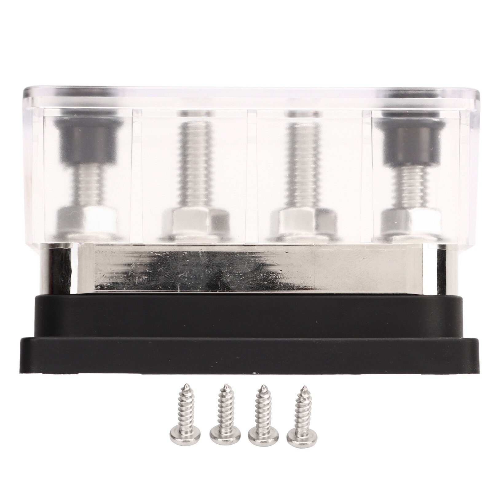 Аккумуляторная шина Bar DC12V до 48V 600A Высокий ток M10 4 Спицка Блок распределения питания для автомобильной RV Bate Yacht Black