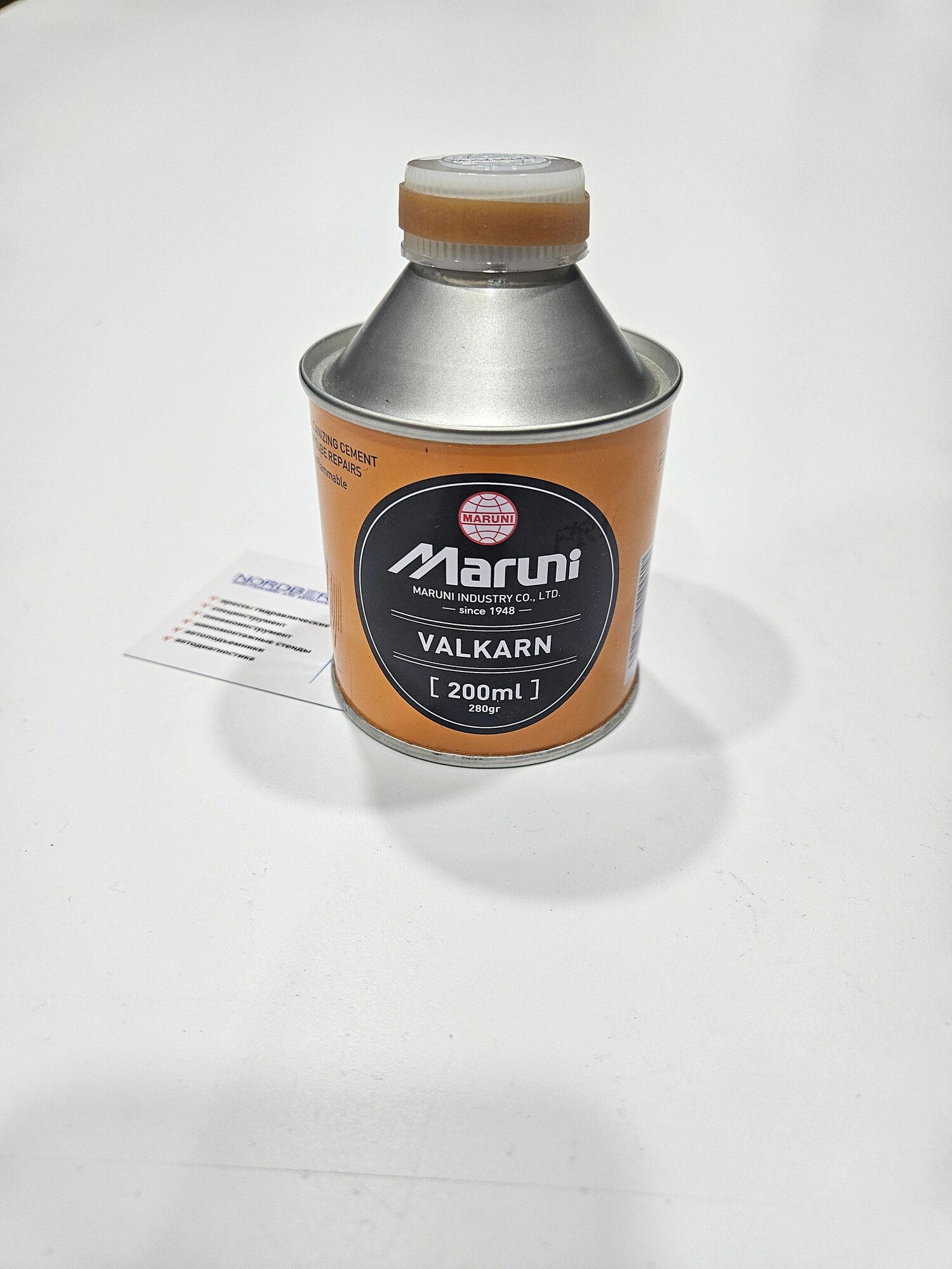 Клей камерный для шиномонтажа Maruni VALKARN 200мл/280 гр. (Япония) / Вулканизирующая жидкость для камер и латок (клей шиномонтажный) MARUNI Valkarn 200cc