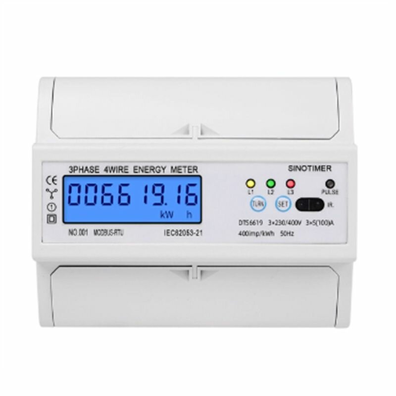 DIN-Рейка Электрический Трехфазный Счетчик Энергии MyPads Modbus