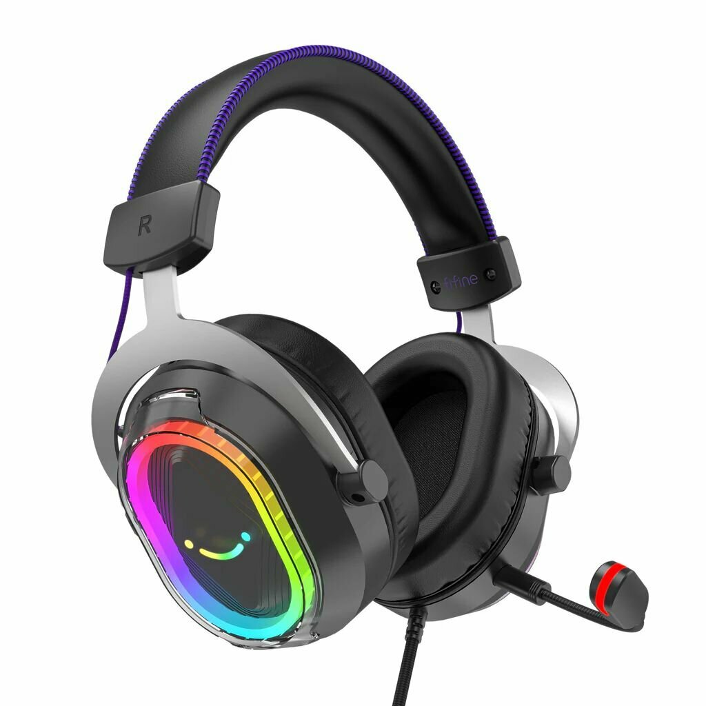 Наушники с микрофоном FIFINE H13 7.1, съемный микрофон, Black. 4816184000325