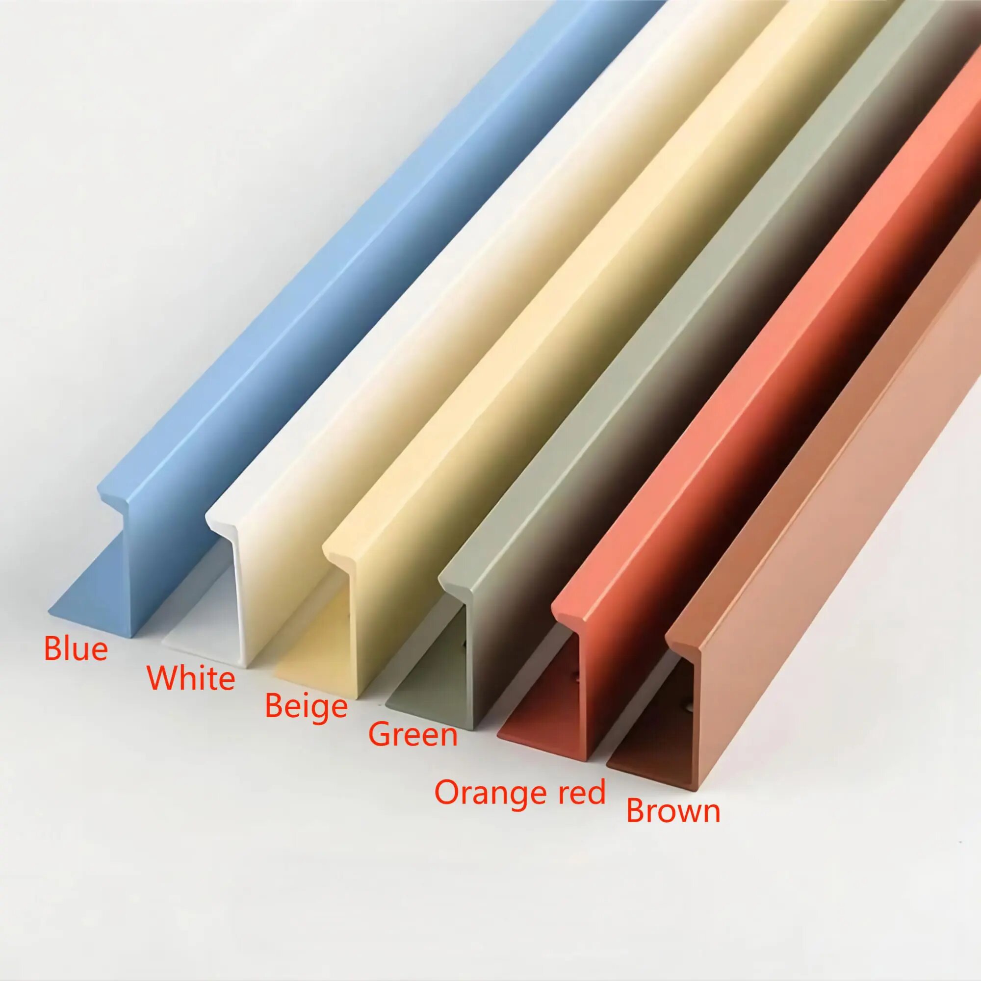 Невидимые ручки для шкафов и ящиков, алюминиевые, Blue, 256mm hole centers