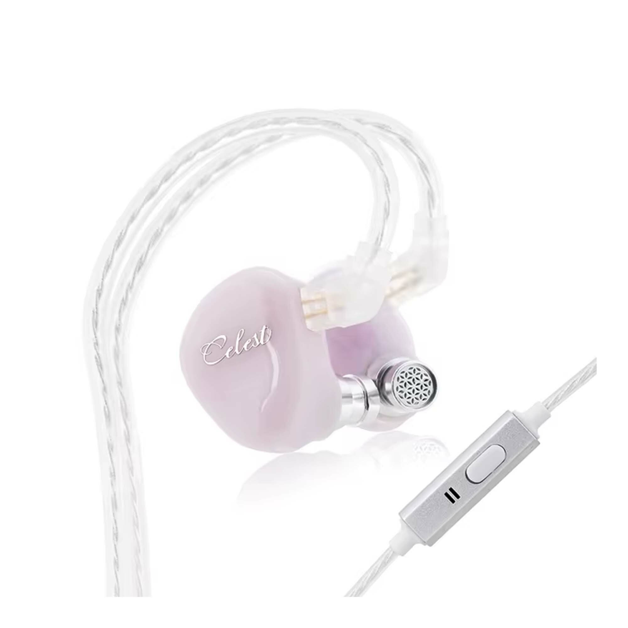 Наушники Celest Rue with mic purple, кабель 3.5mm jack, с микрофоном, внутриканальные, фиолетовый