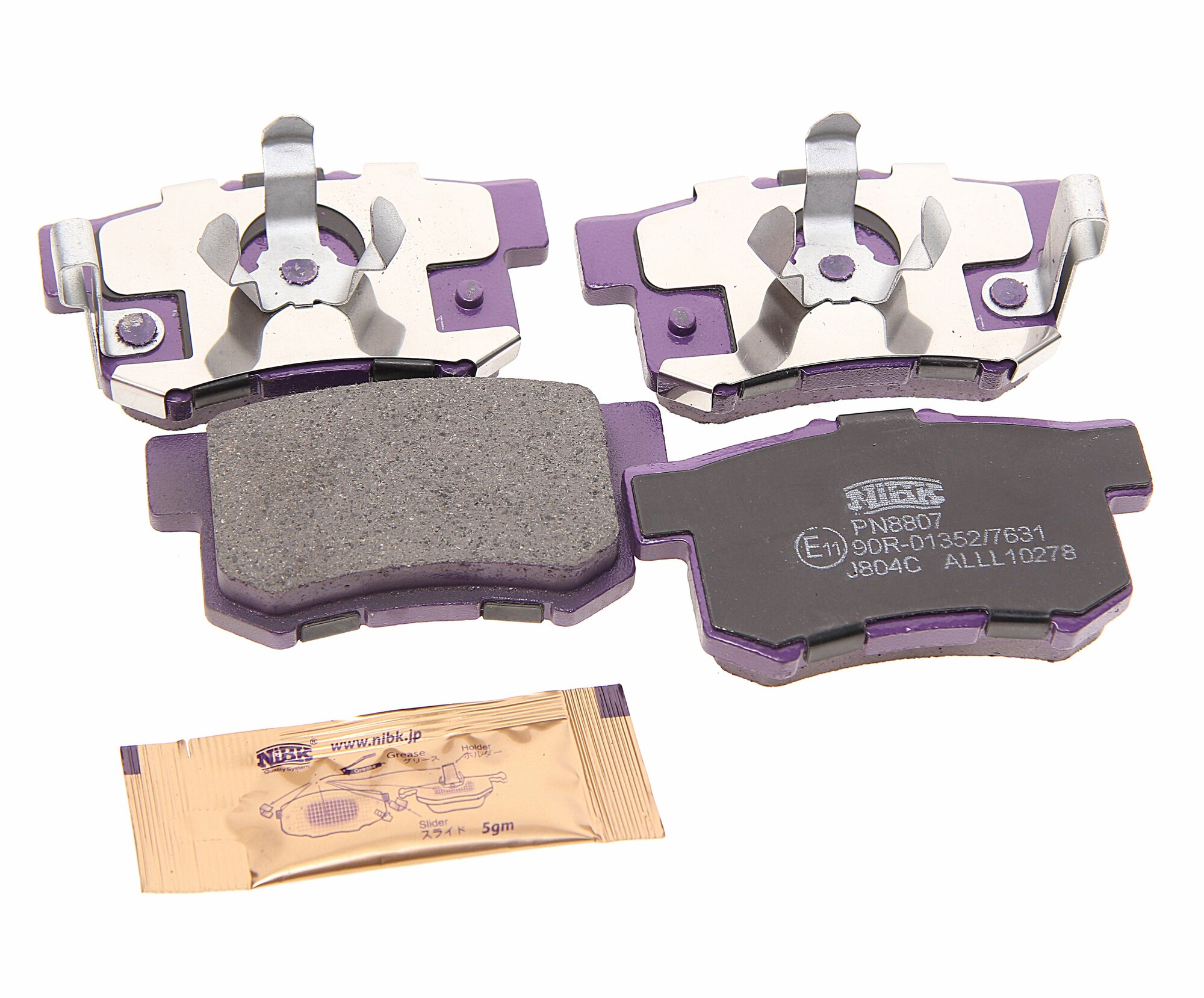 Колодки тормозные задние (4шт.) NiBK Арт. PN8807 / HONDA Accord (2.4), CR-V (2.2)