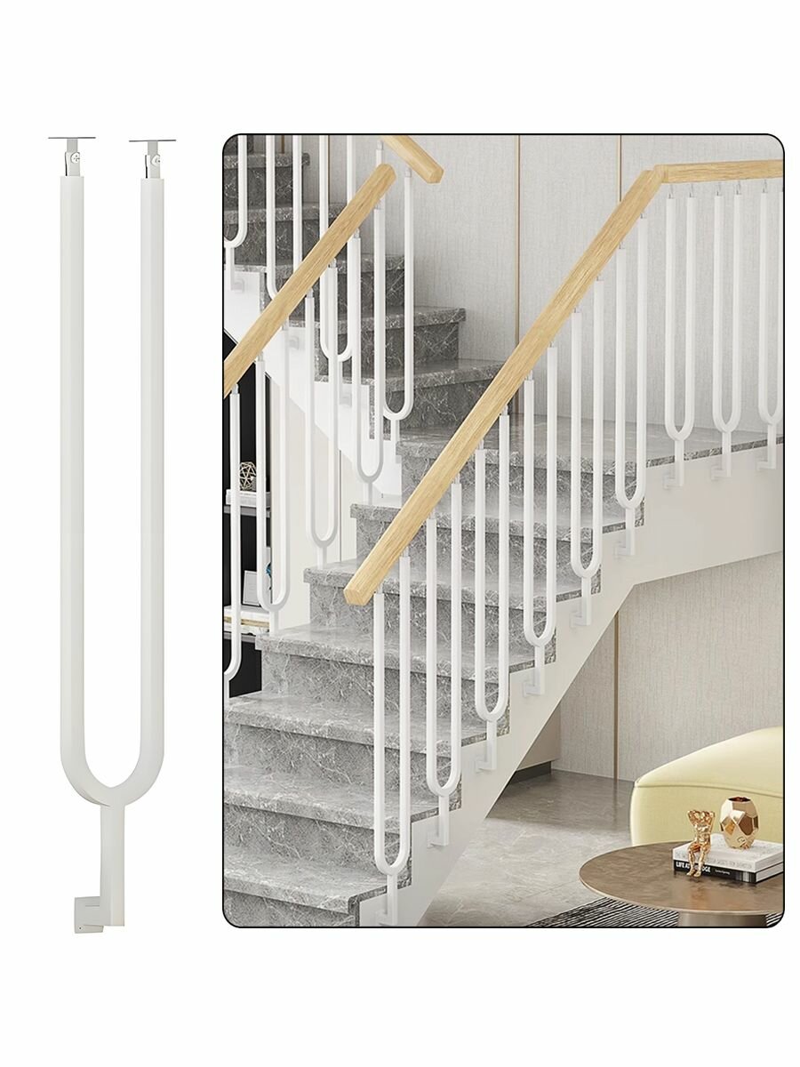 Балясины для лестниц прямоугольные полые, 12 мм толщина стенки, с регулируемыми кронштейнами система ограждения