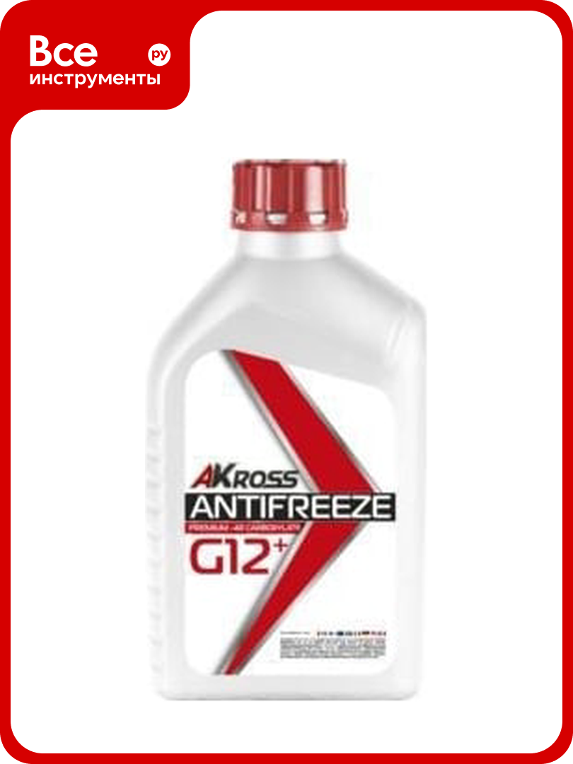 Антифриз AKross Premium G12+, 1 кг AKS0001G12, akross premium g12