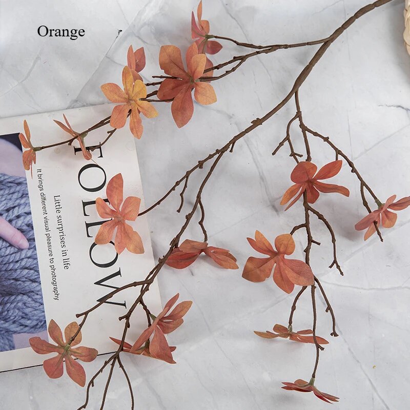 Искусственные гавайские листья калата 28 дюймов Оранжевый