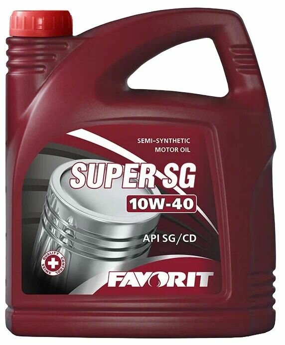 Полусинтетическое моторное масло Favorit Super SG 10W-40, 4 л